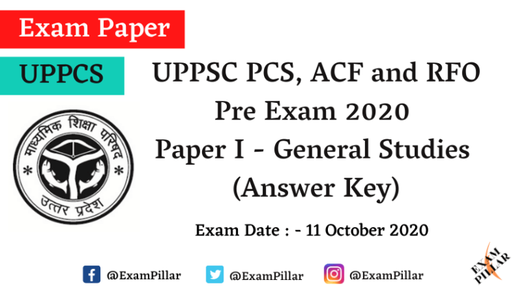 UPPSC Pre Exam Paper I (General Studies) 12 June 2022 (Official Answer ...