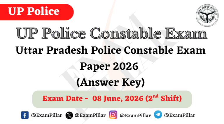UP Police Constable Exam Paper – 08 June 2026 (Second Shift) Answer Key ...